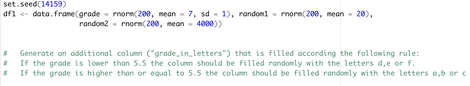 Solved set.seed(14159) df1