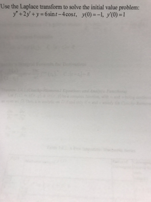 Solved Use the Laplace transform to solve the initial value | Chegg.com