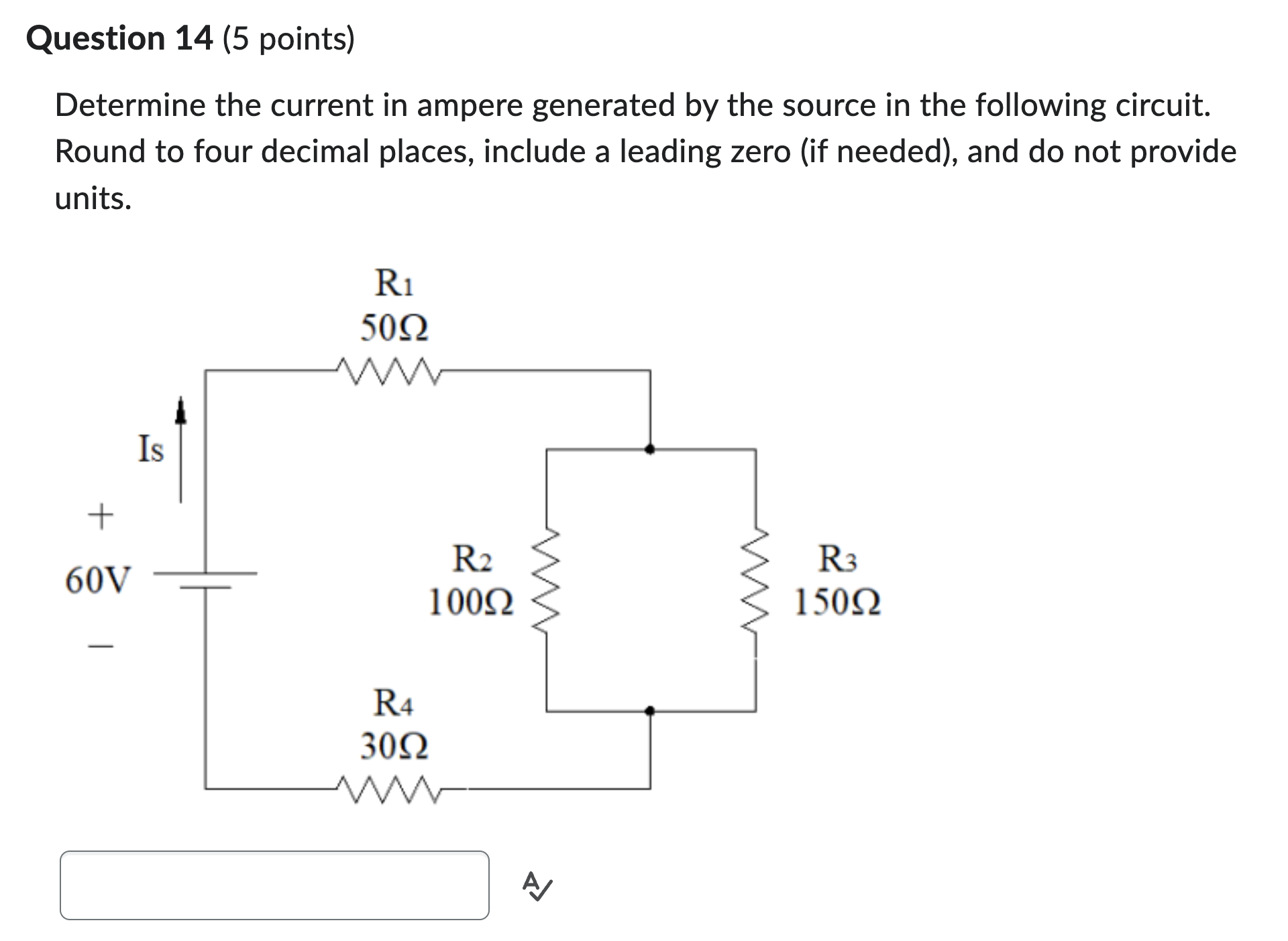 Solved Determine the current in ampere generated by the | Chegg.com