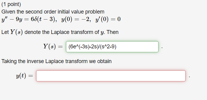Solved Given the second order initial value problem | Chegg.com