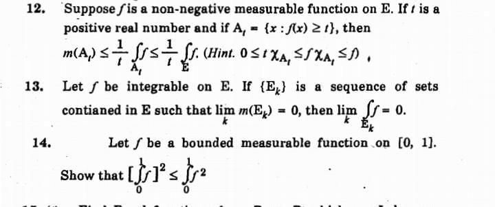 Solved Suppose ſ is a non-negative measurable function on E. | Chegg.com