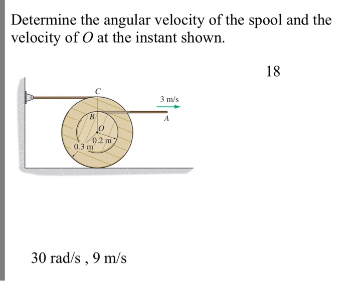 Solved Determine the angular velocity of the spool and the | Chegg.com