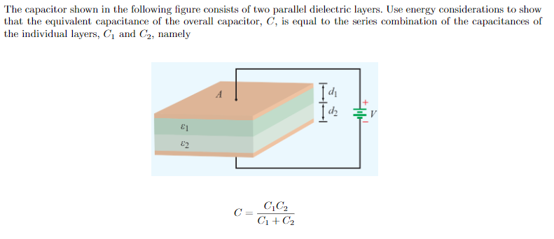 Solved The capacitor shown in the following figure consists | Chegg.com