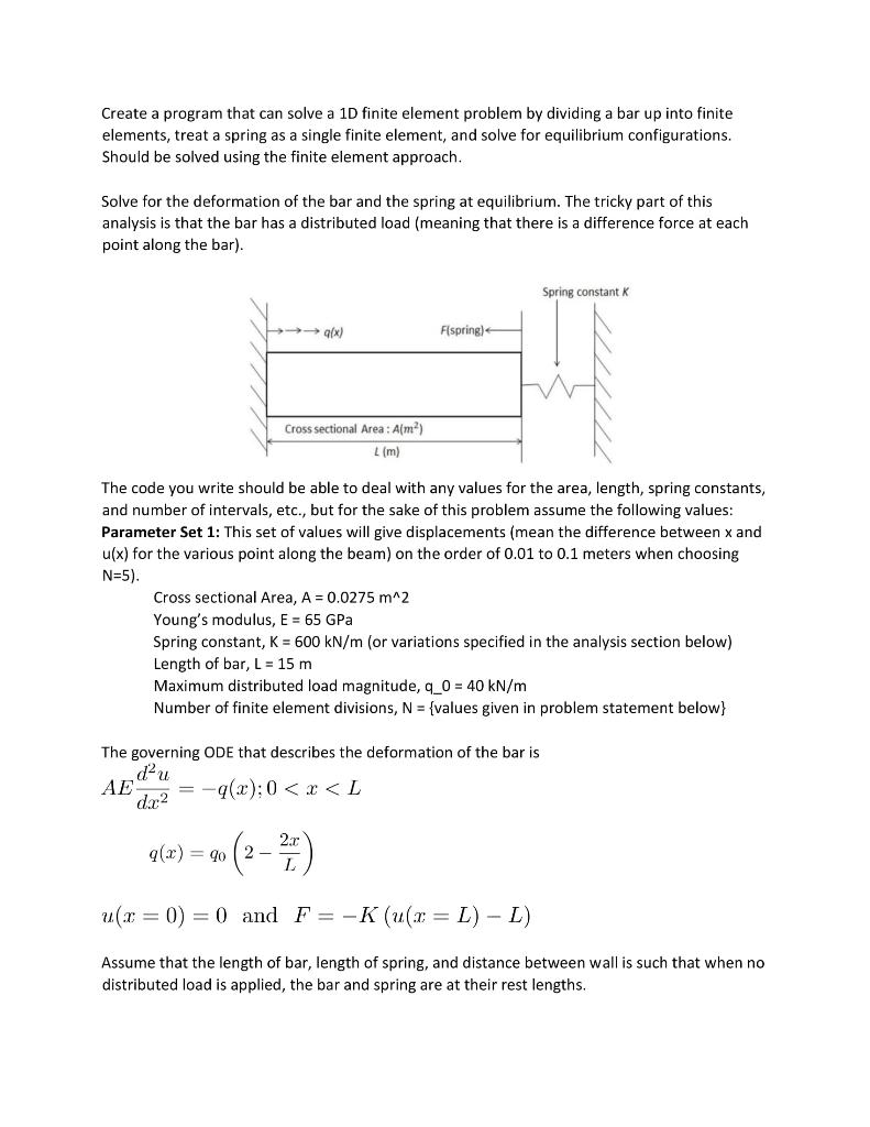 Solved Create a program that can solve a 10 finite element | Chegg.com