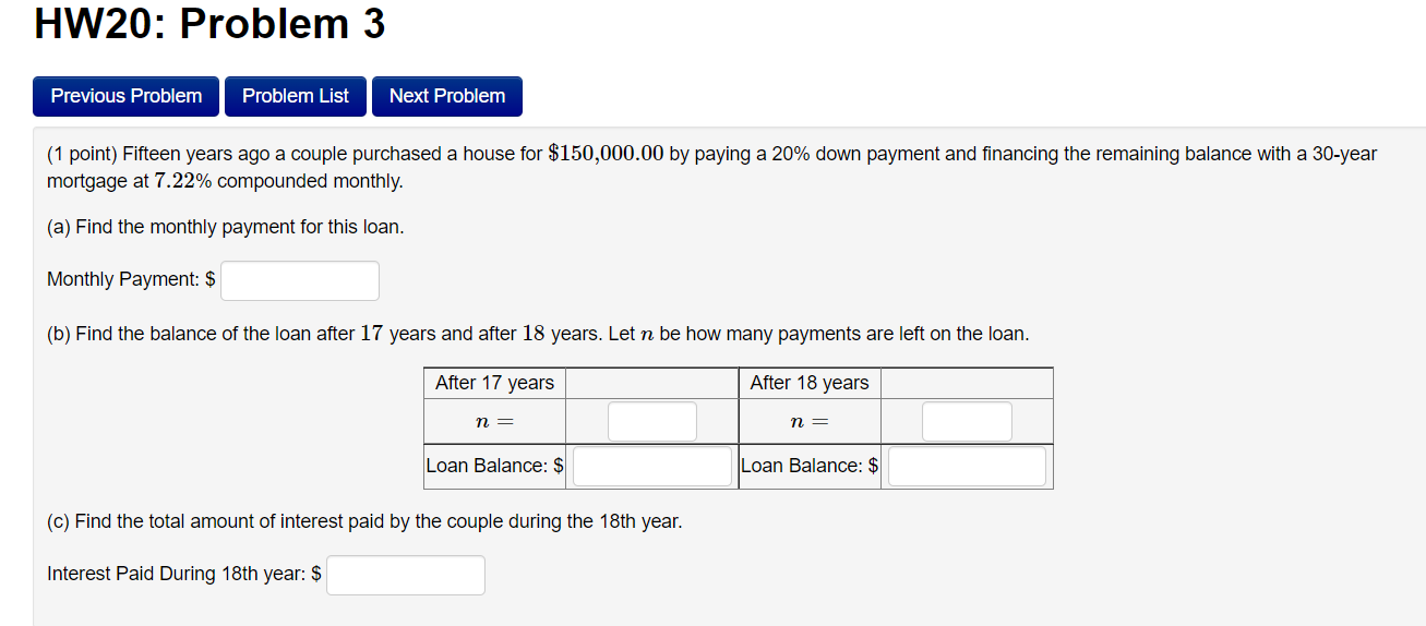 Solved HW20: Problem 3 Previous Problem Problem List Next | Chegg.com
