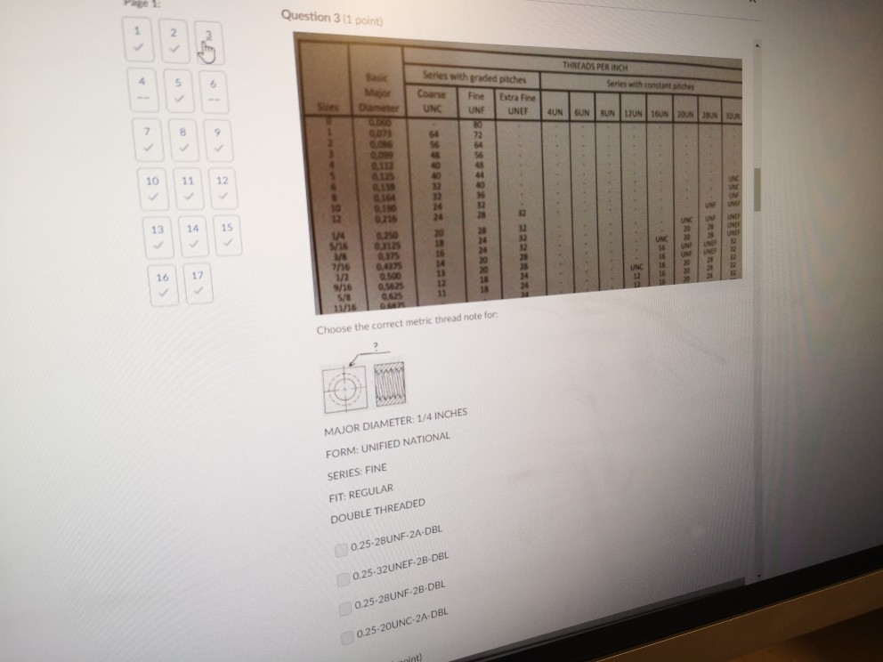 Solved Question 3 (1 point) Basic Major Coarse Fine Extra | Chegg.com