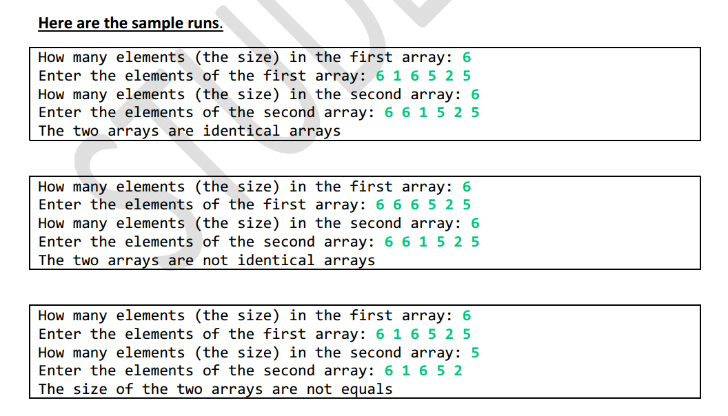 Solved Write a test java program which prompts a user to | Chegg.com