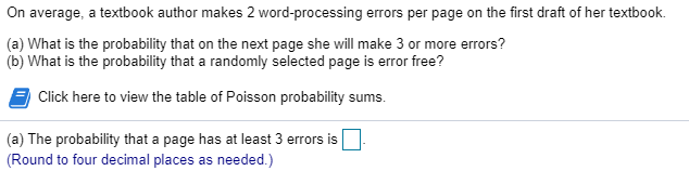 Solved On average, a textbook author makes 2 word-processing | Chegg.com