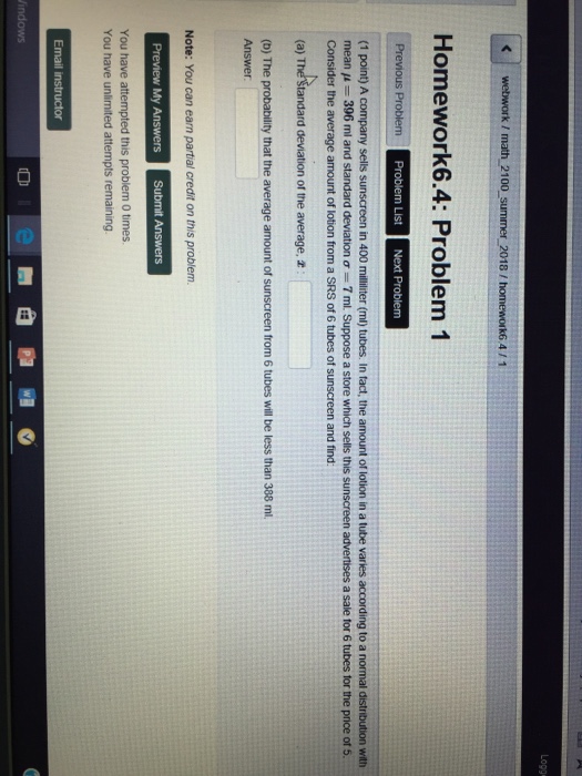 Solved Homework6.4: Problem 1 Problem List Next Problem (1 | Chegg.com