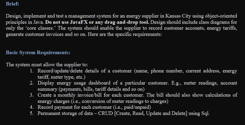 Solved Design, implement and test a management system for an | Chegg.com