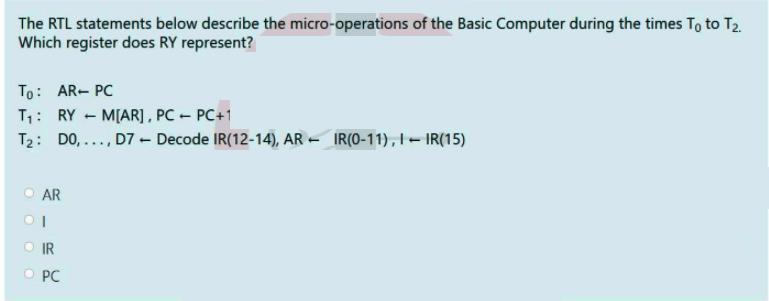 Solved The RTL statements below describe the | Chegg.com