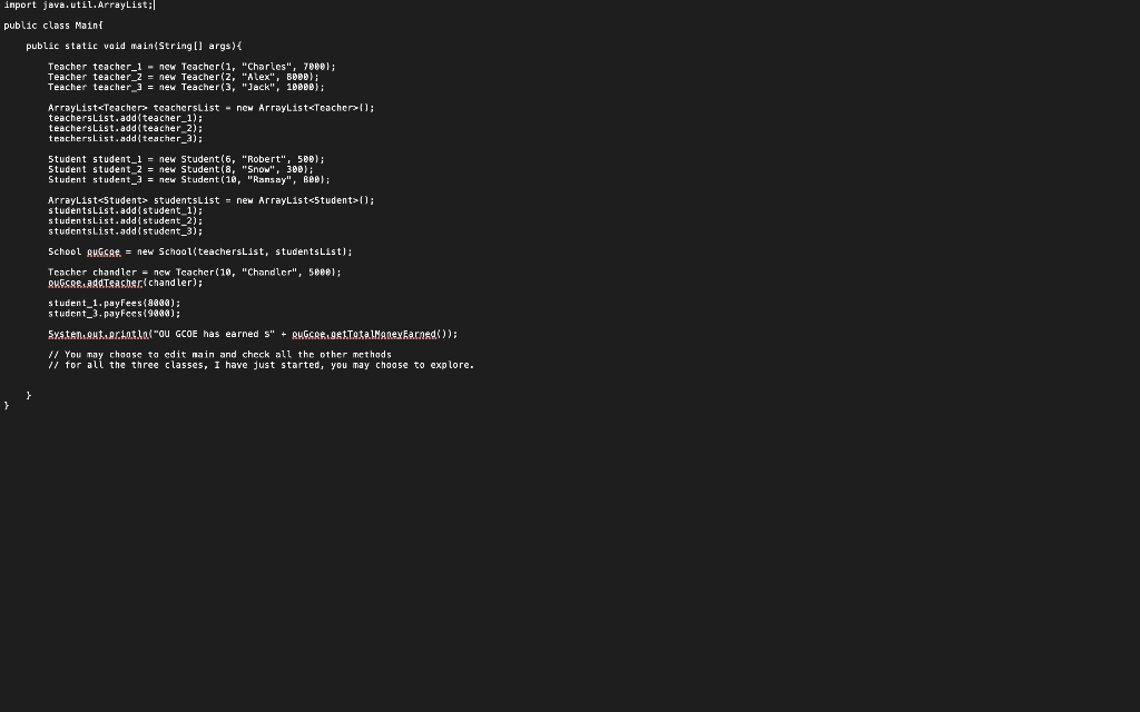 Solved JAVA. import java.util.ArrayList; public class | Chegg.com