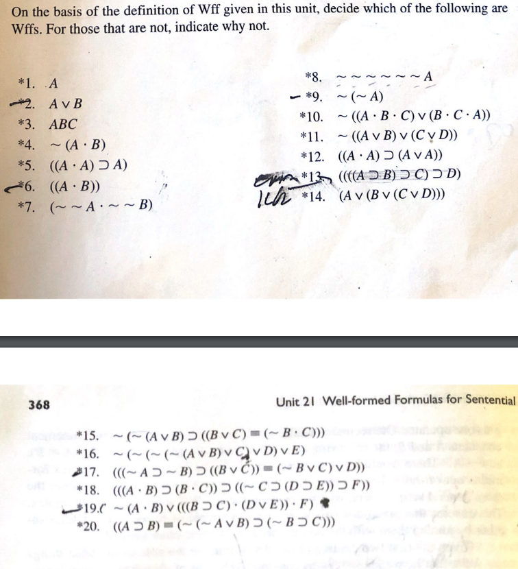 On the basis of the definition of Wff given in this | Chegg.com