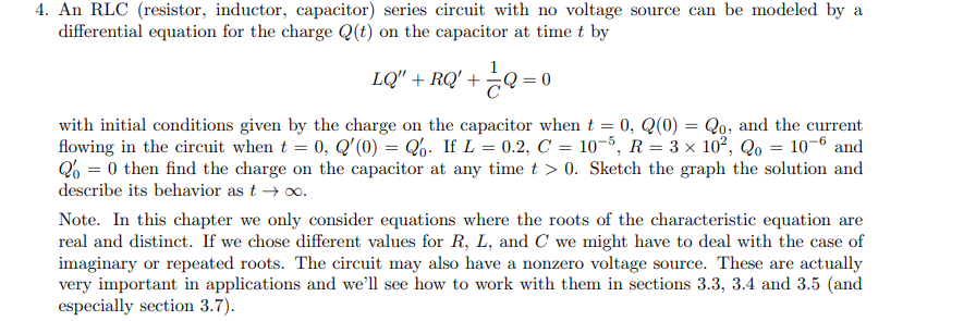 Solved An Rlc Resistor Inductor Capacitor Series Circuit