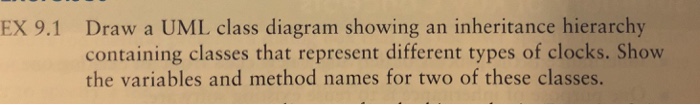 Solved Draw a UML class diagram showing an inheritance | Chegg.com