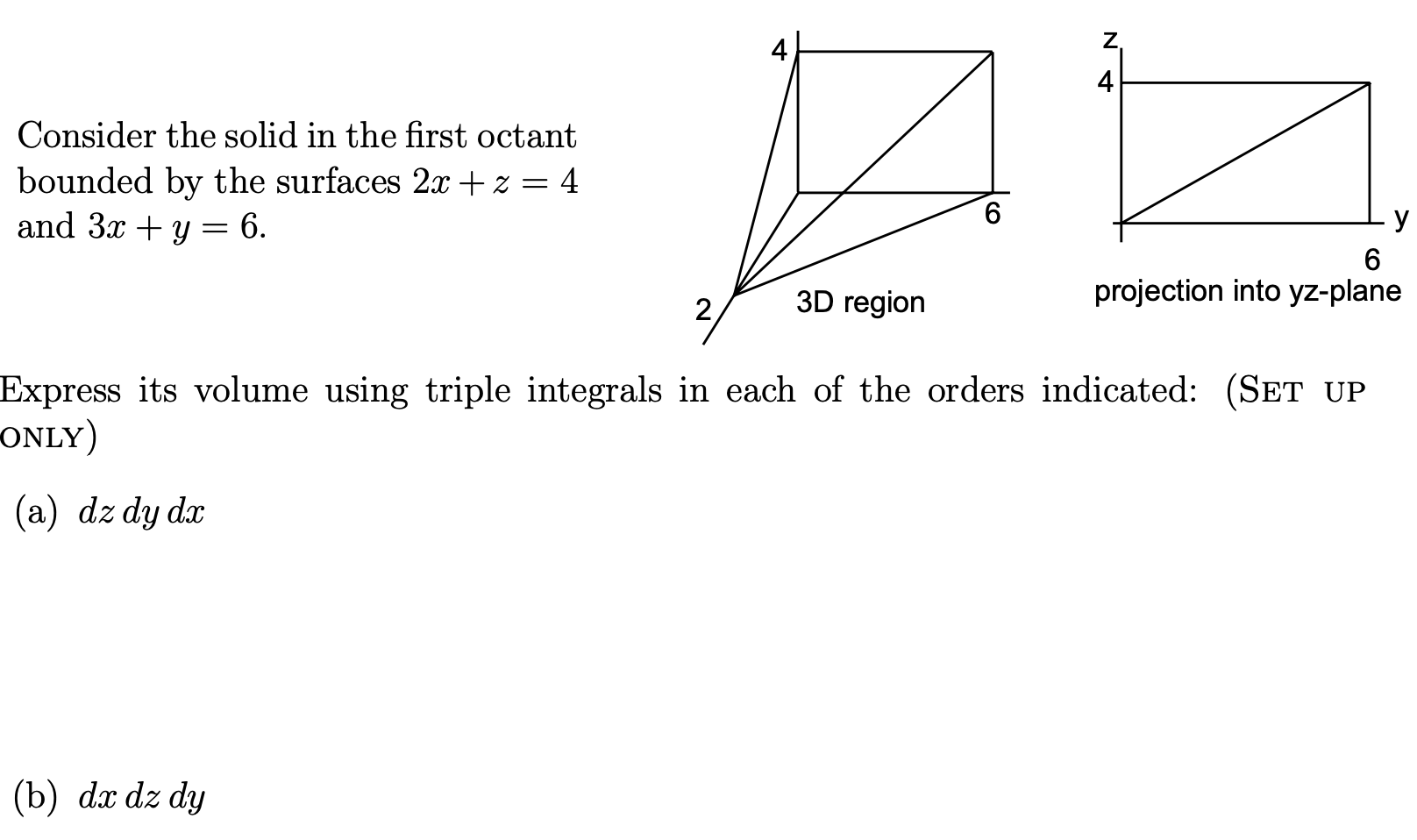 Solved Z 4 Consider the solid in the first octant bounded by | Chegg.com