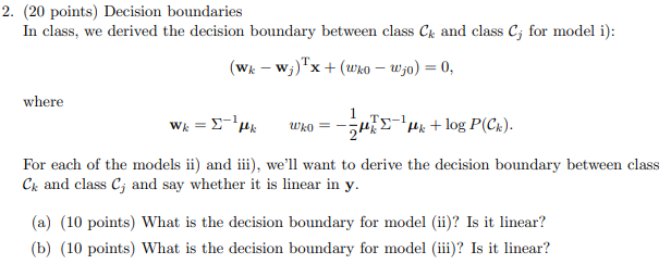 Solved A probabilistic generative model for classification | Chegg.com