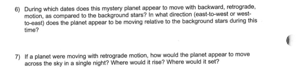 Solved Observing Retrograde Motion 99 One of the most | Chegg.com