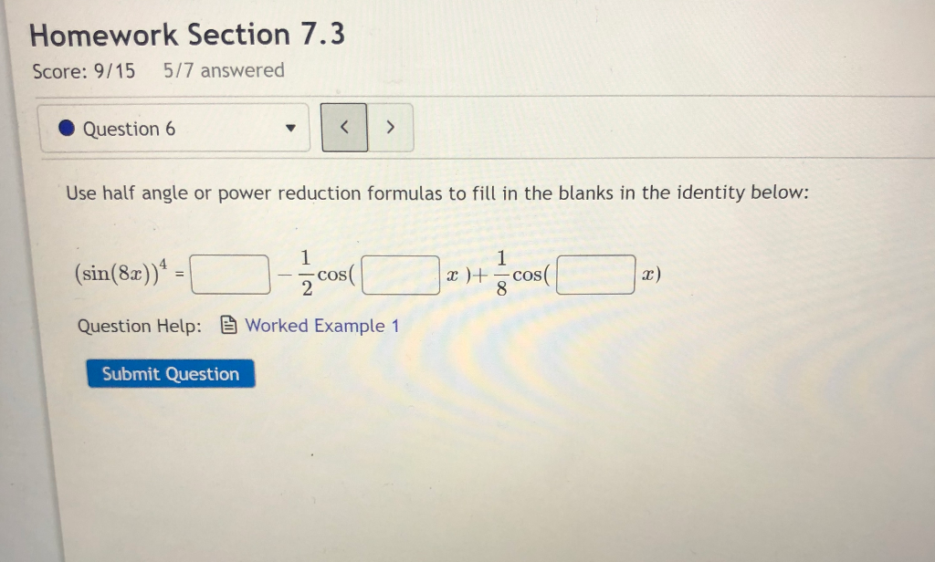 Solved Homework Section 7 3 Score 9 15 5 7 Answered