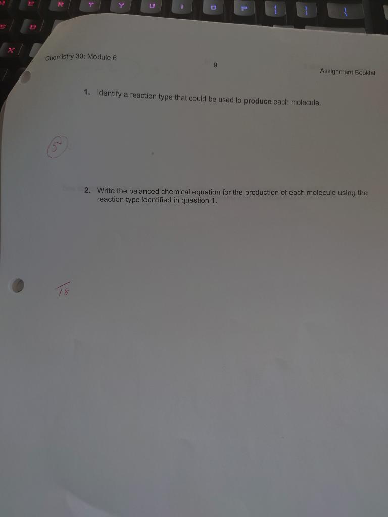 Solved 11 Assign 8 Chemistry 30: Module 6 MODULE 6: LESSON 6 | Chegg.com