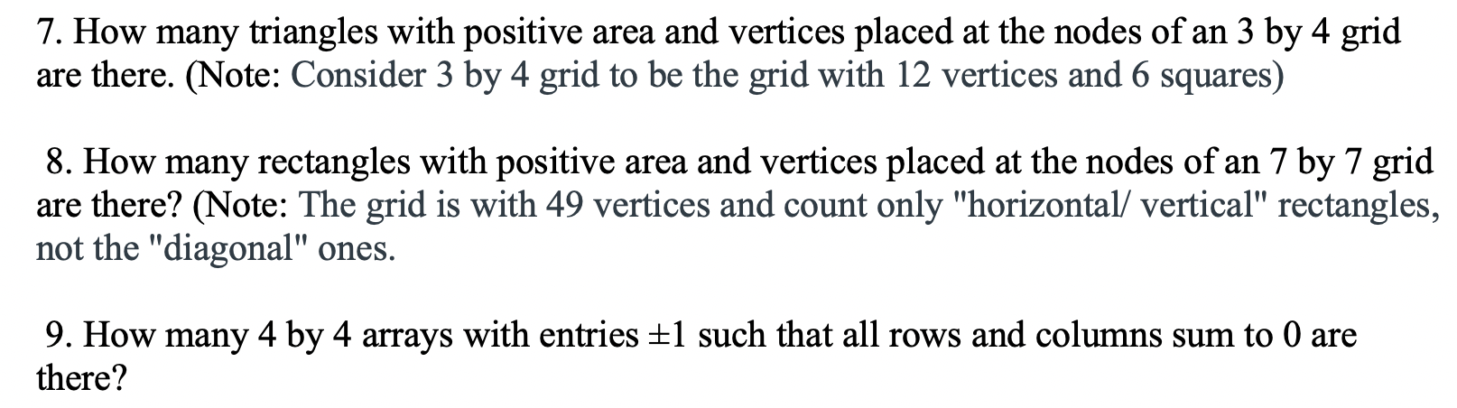 Solved Course name: Intro to Combinatorics Please solve all | Chegg.com