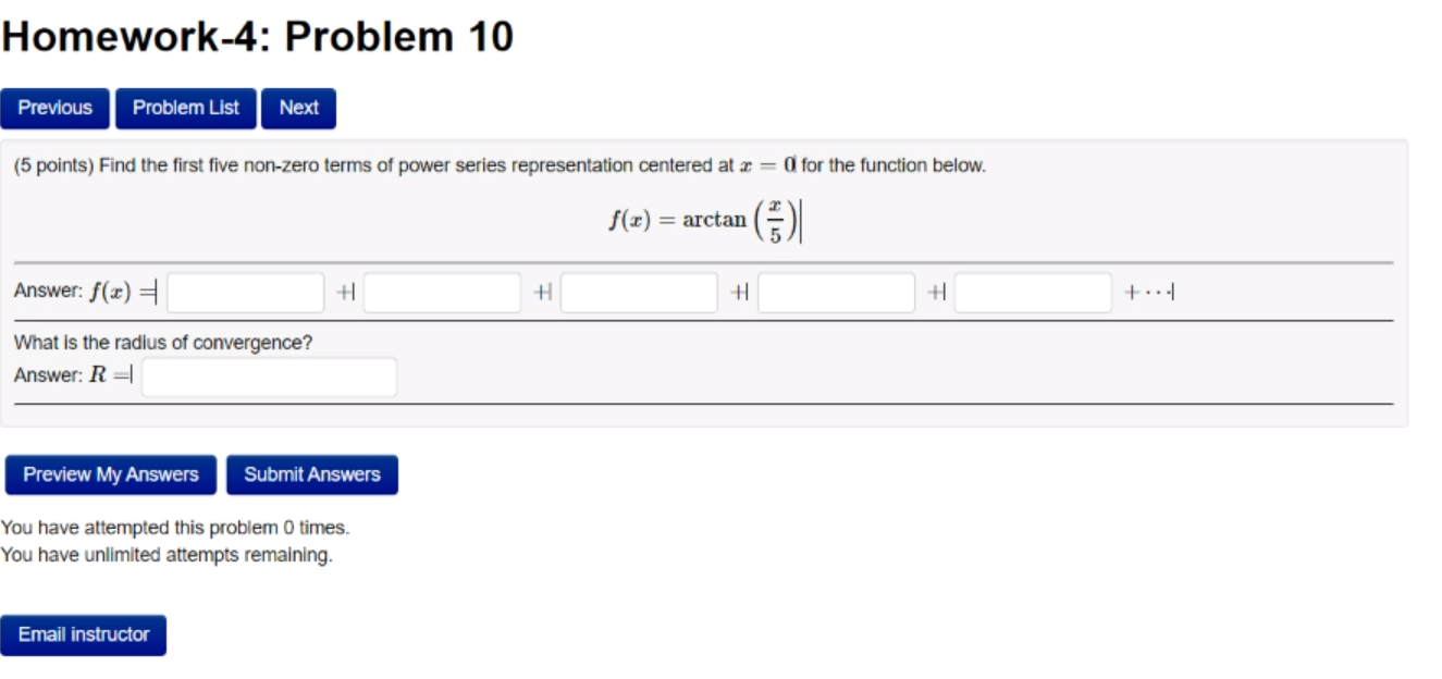 Solved Homework-4: Problem 10 Previous Problem List Next (5 | Chegg.com
