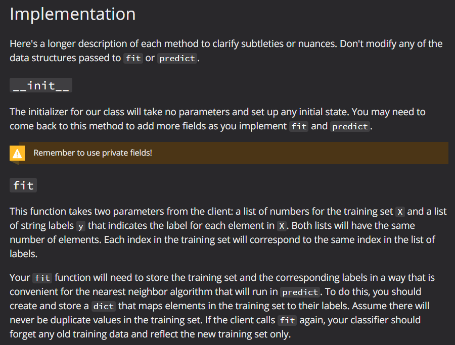 Solved NearestNeighborClassifier In neighbor_classifier.py, | Chegg.com