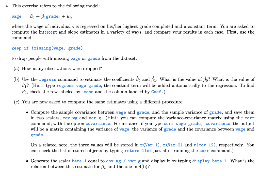 Solved nlsw88 is a built-in dataset that comes with Stata. | Chegg.com