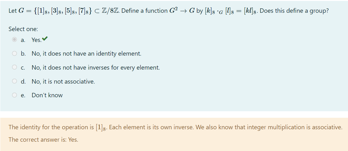 Solved [Group theory] could u plz explain why it is a group | Chegg.com