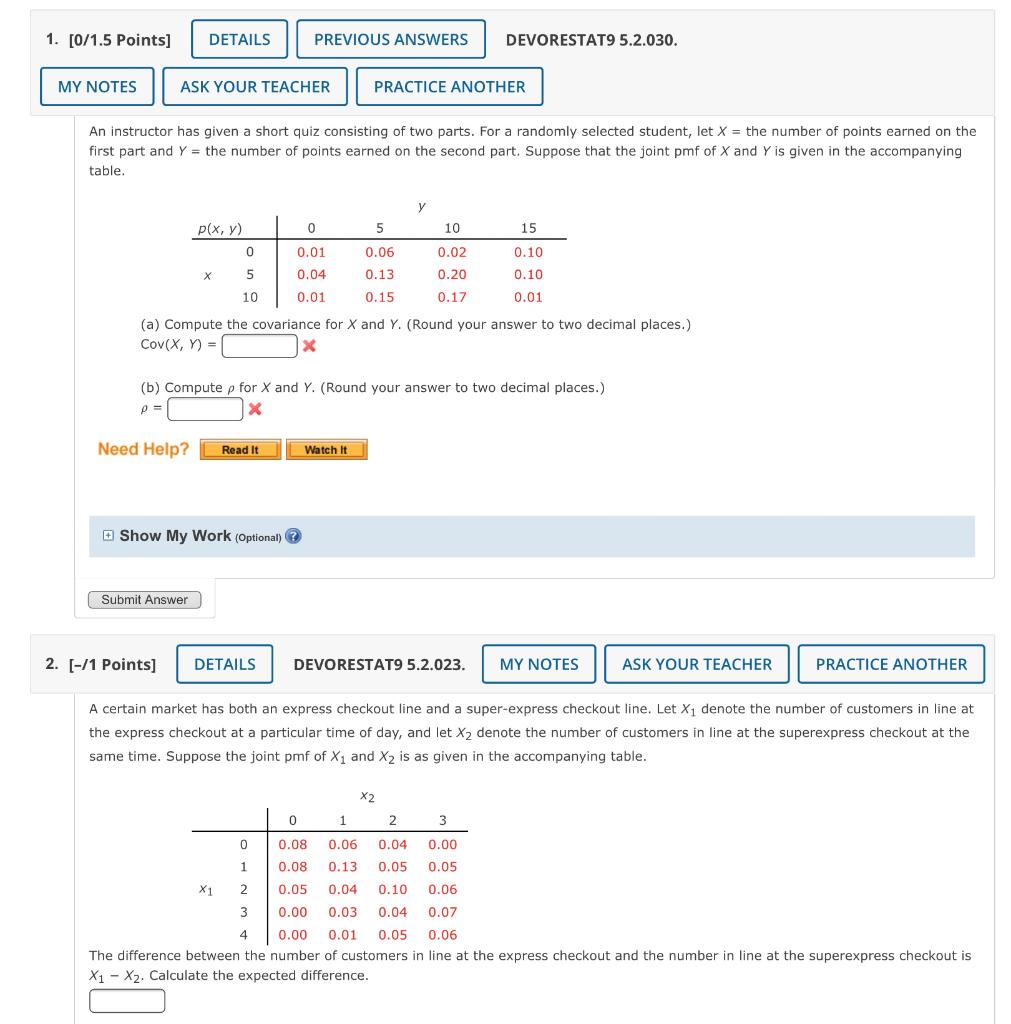 Solved 1. [0/1.5 Points] DETAILS PREVIOUS ANSWERS | Chegg.com
