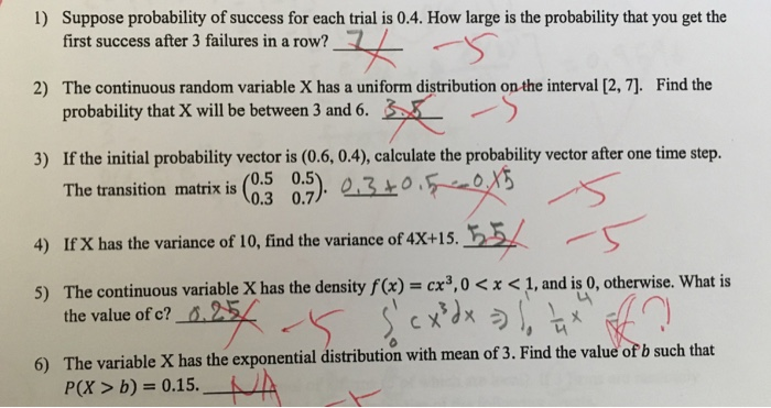 Solved Suppose probability of success for each trial is 0.4. | Chegg.com