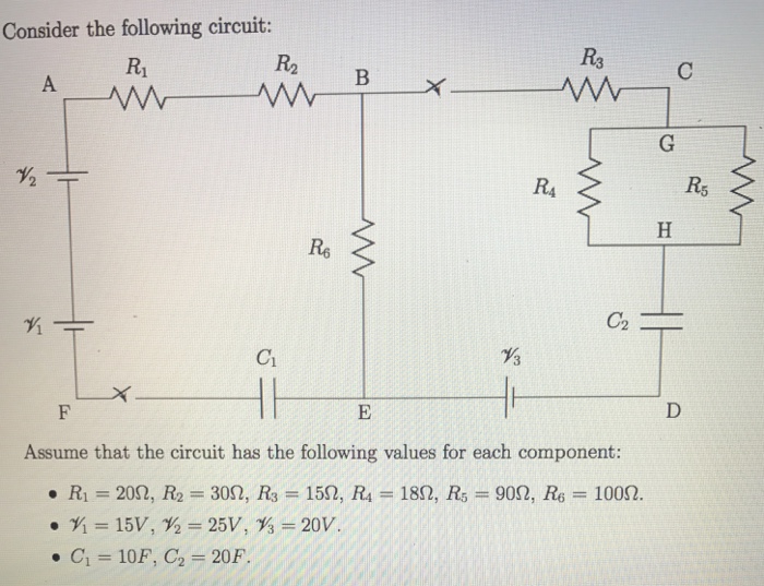 Solved Consider the following circuit: R1 R2 R5 R6 C1 Assume | Chegg.com