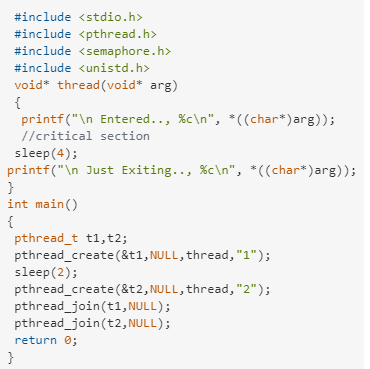 Solved I need help adding Semaphore system calls to the code | Chegg.com