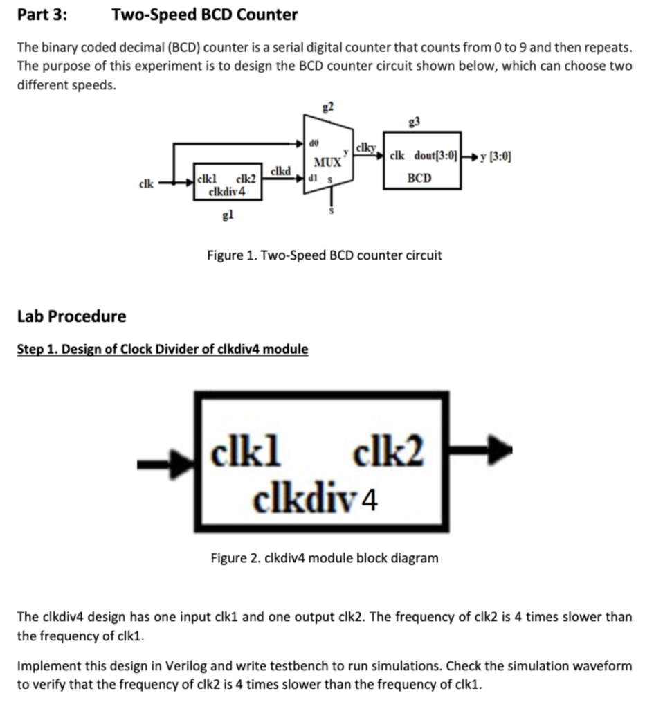 Solved The binary coded decimal (BCD) counter is a serial | Chegg.com