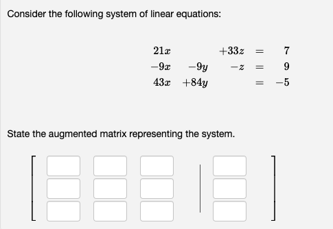 Solved Consider the following system of linear | Chegg.com