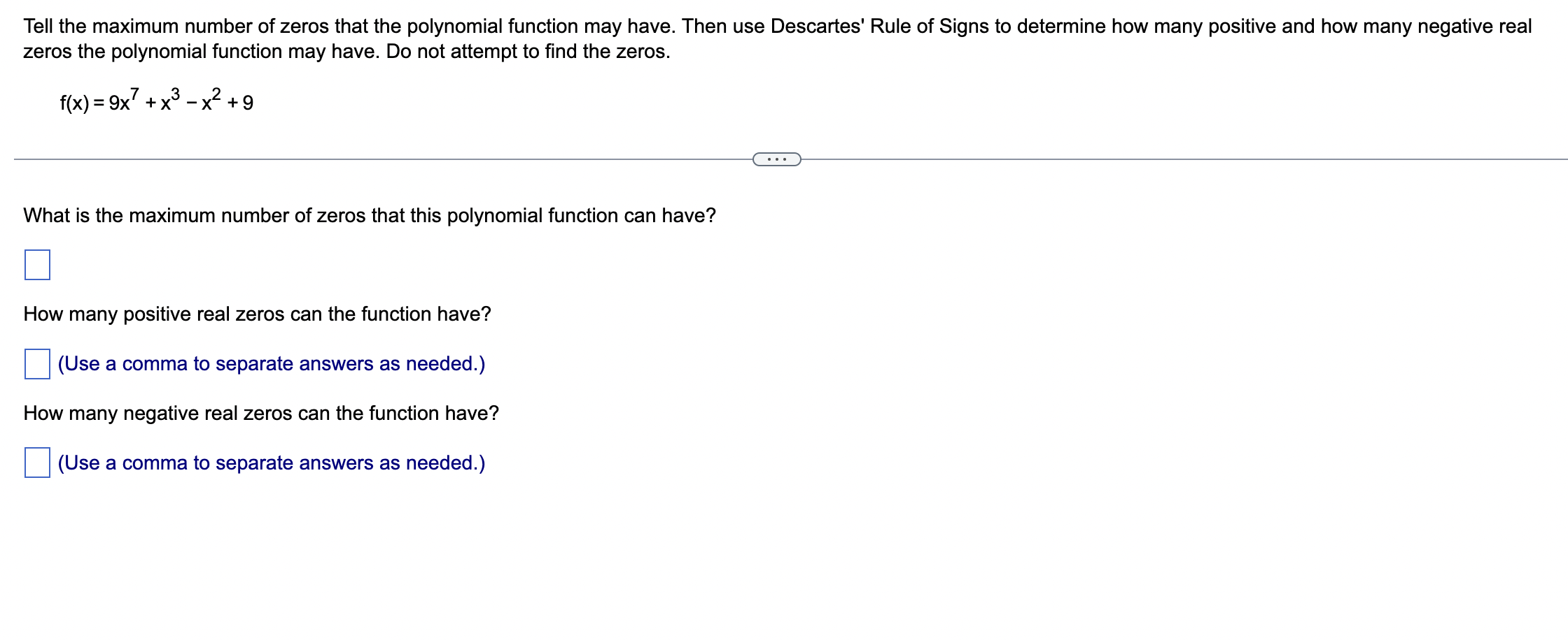 Solved Tell the maximum number of zeros that the polynomial | Chegg.com