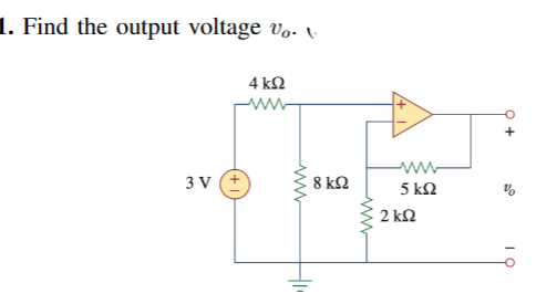 Solved Find the output voltage vo. | Chegg.com