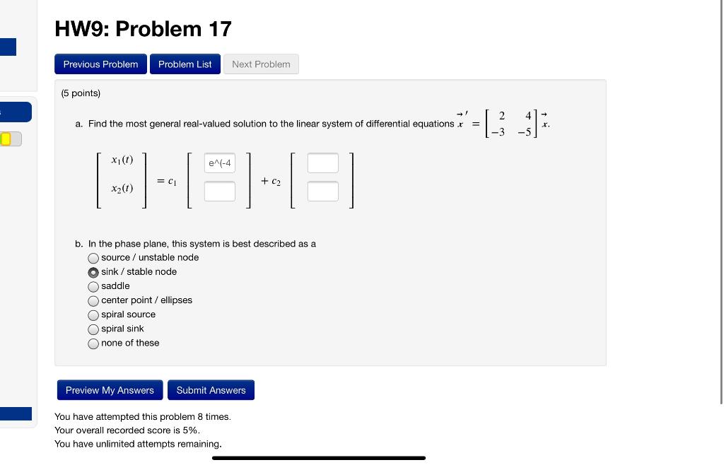 Solved HW9: Problem 17 Previous Problem Problem List Next | Chegg.com