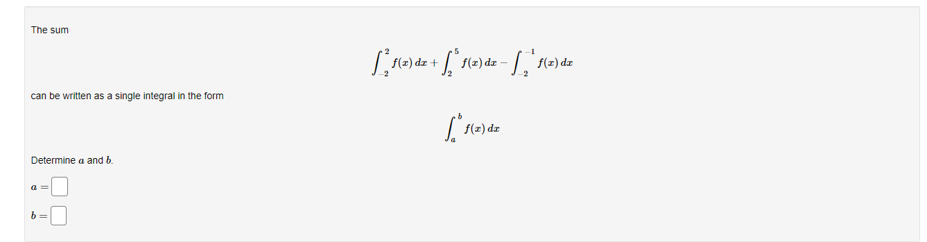 Solved Integration - Definite: Problem 10 (1 point) If 13 | Chegg.com