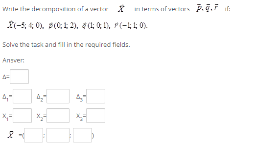 Solved Write the decomposition of a vector X in terms of | Chegg.com