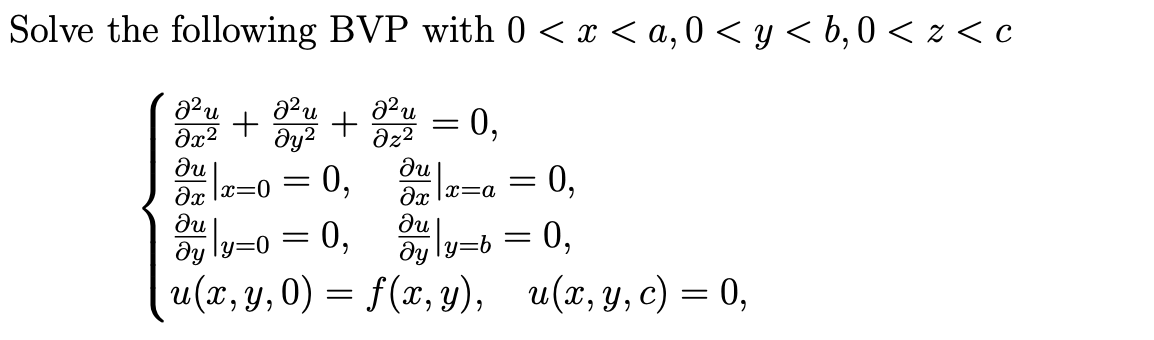 Solved Solve the following BVP with 0 | Chegg.com