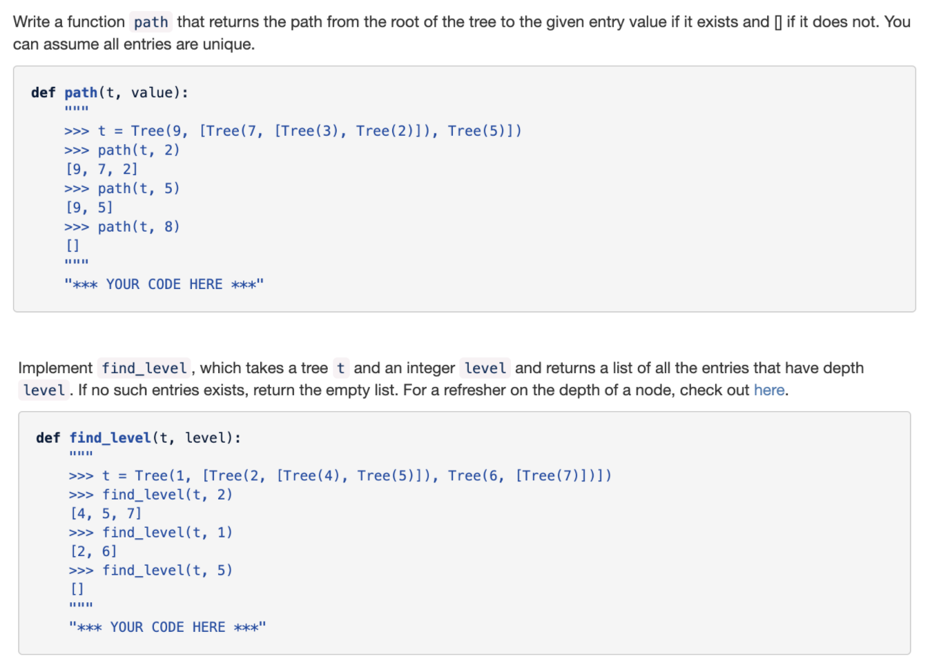 Solved class Tree: def __init__(self, value, branches=()): | Chegg.com