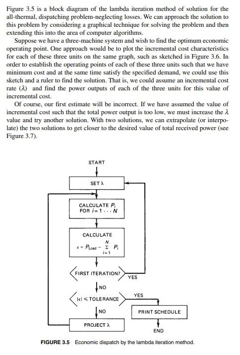 Figure 3.5 is a block diagram of the lambda iteration | Chegg.com
