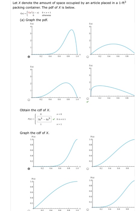 Solved Let X denote the amount of space occupied by an | Chegg.com