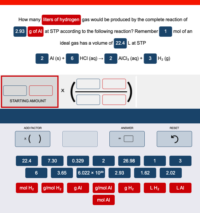 Solved How many liters of hydrogen gas would be produced by | Chegg.com