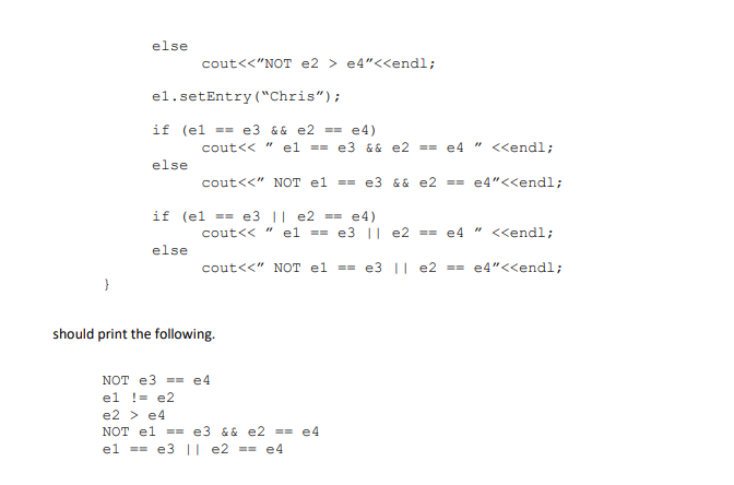 Solved 1. Consider the following interface of a class Entry. | Chegg.com