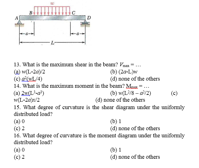 Solved 13. What is the maximum shear in the beam? Vmax = ... | Chegg.com