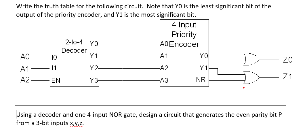 Solved Write the truth table for the following circuit. Note | Chegg.com