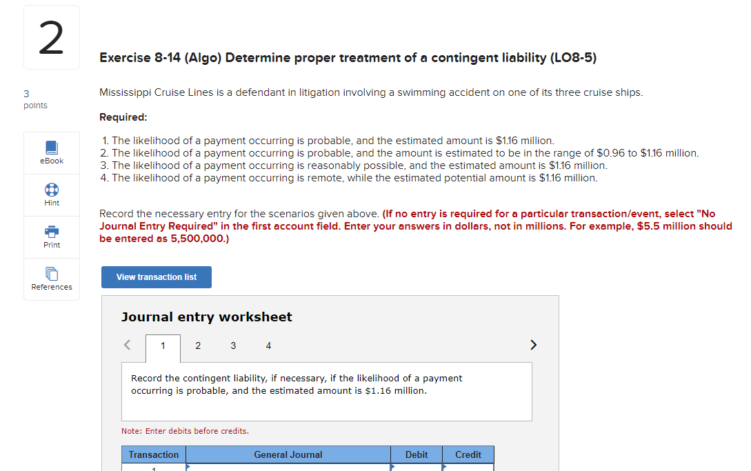 Solved Exercise 8-14 (Algo) Determine proper treatment of a | Chegg.com