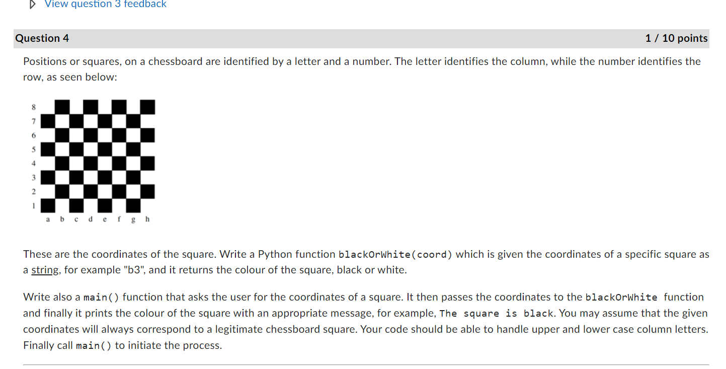 Solved Positions or squares, on a chessboard are identified | Chegg.com